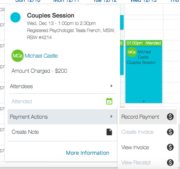 Receipts - owlpracticesuite